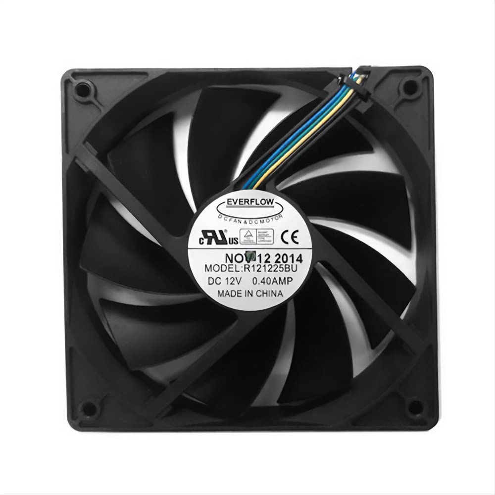 Amazon.com: Everflow 120x120x25mm 12V 9-Blade PWM Fan # R121225BU ...