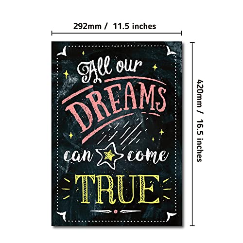 Set of Motivational Posters 10x, Inspirational Quotes Wall Art, Room ...