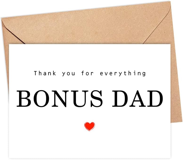 Amazon.com: Thank You For Everything Bonus Dad Card - Thank You Card ...