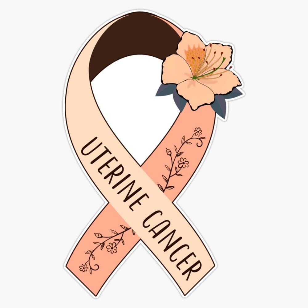 Amazon.com: Uterine Cancer Awareness, Uterine Cancer Ribbon Sticker ...
