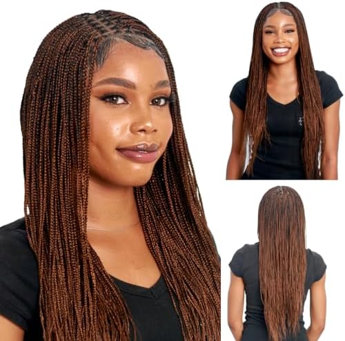 Amazon.com : Wow Braids Box Braid Wig - Micro Knotless Braided Wigs For ...