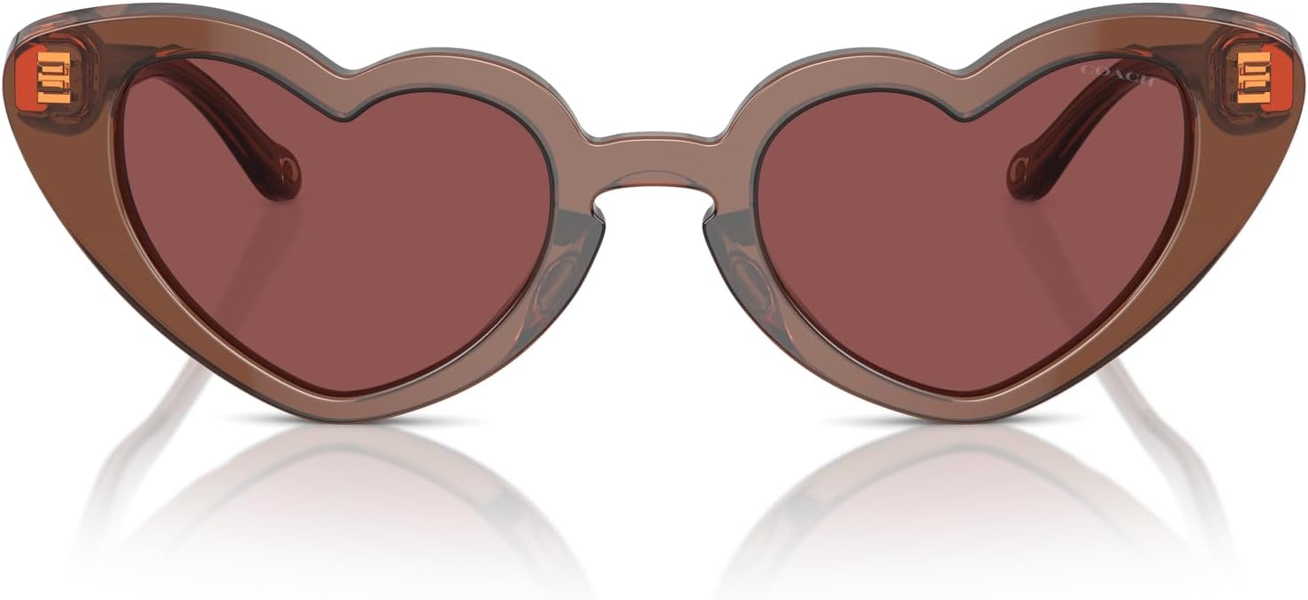 Amazon.com: COACH Women's HC8394U Universal Fit Heart Sunglasses ...