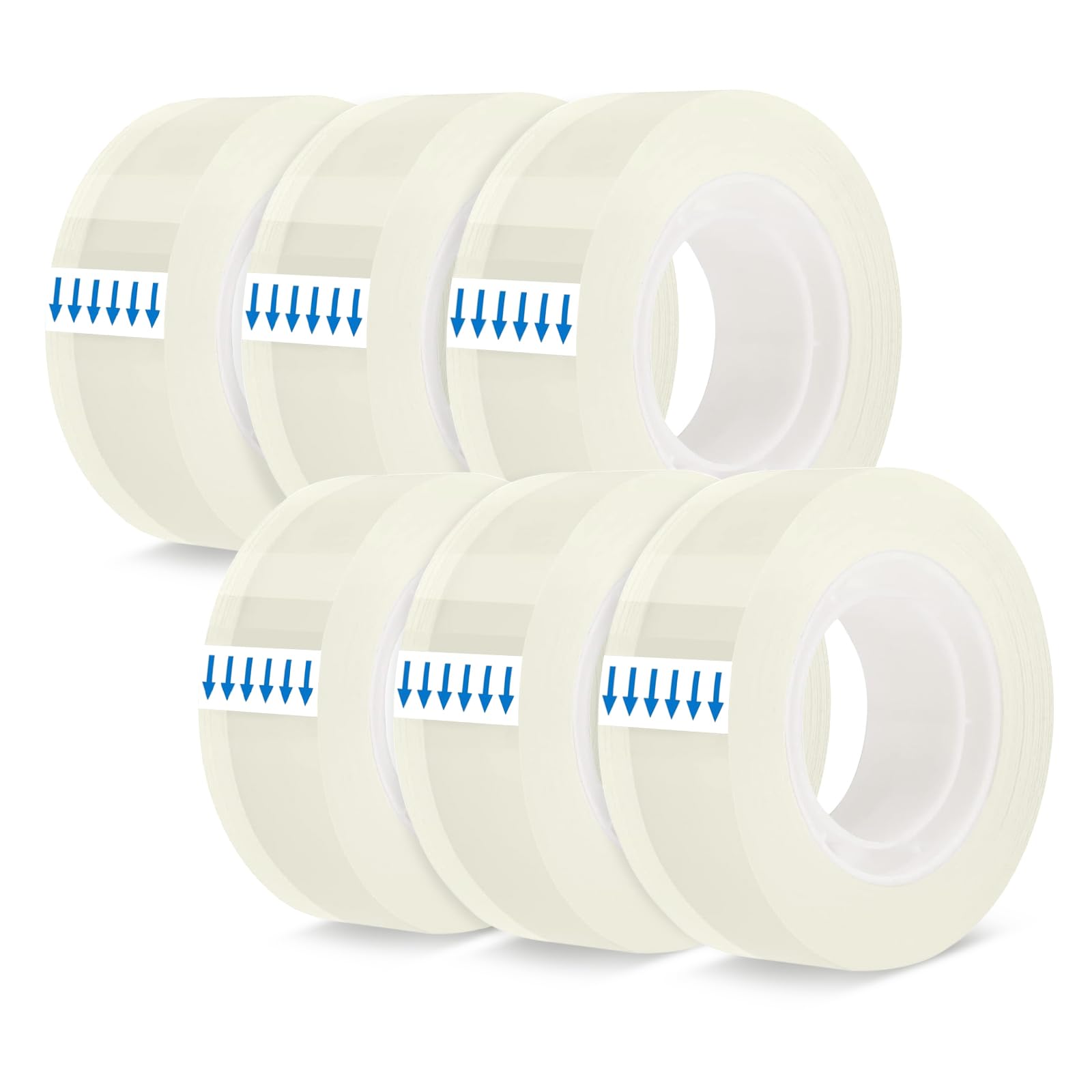 Transparent Tape Refills, 6 Rolls Clear Gift Wrapping Tape, Crystal ...