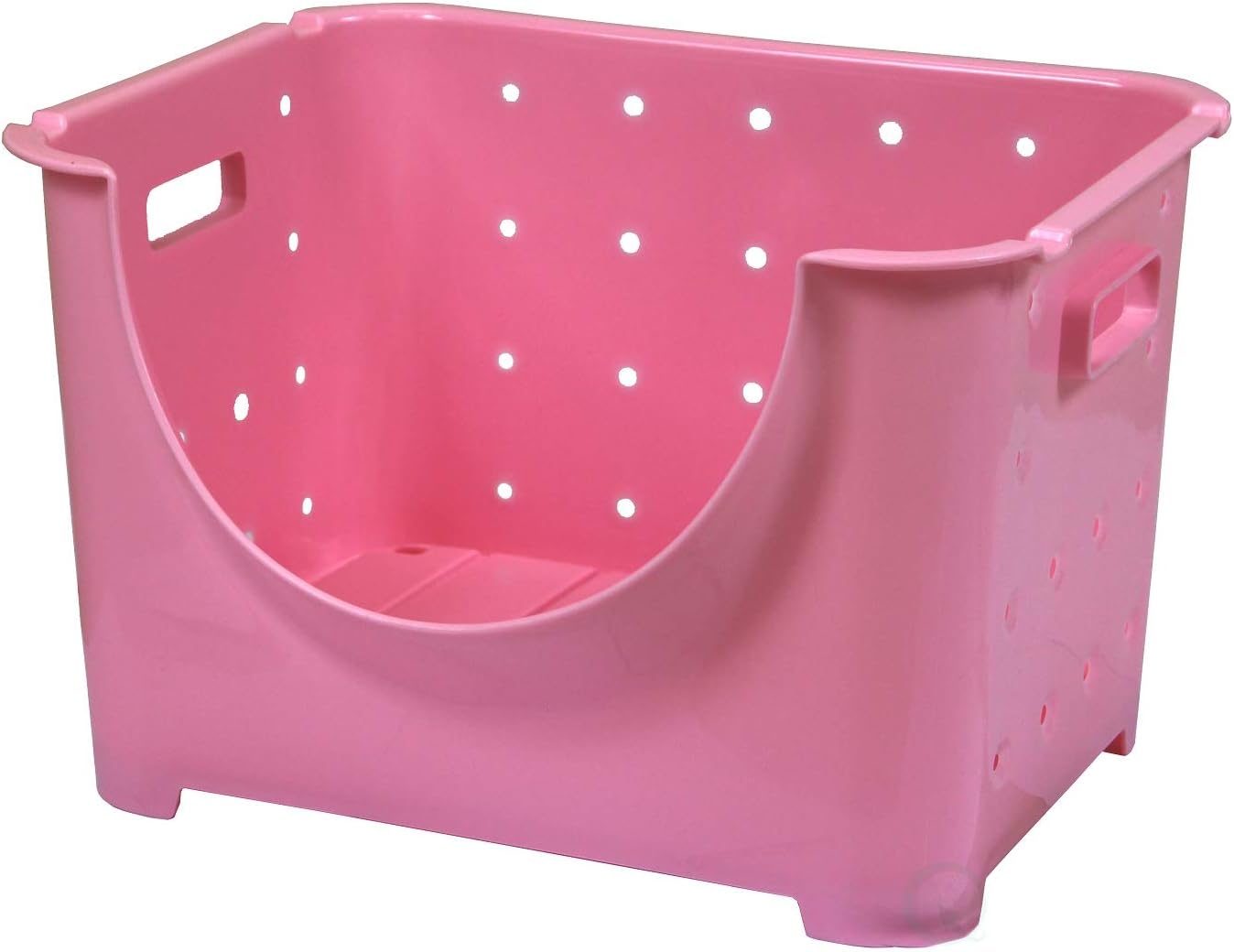 Amazon.com: Basicwise Stackable Plastic Storage Container Stacking Bins ...