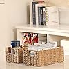 Amazon.com: Vagusicc Wicker Storage Basket, Set of 2 Hand-Woven Paper ...