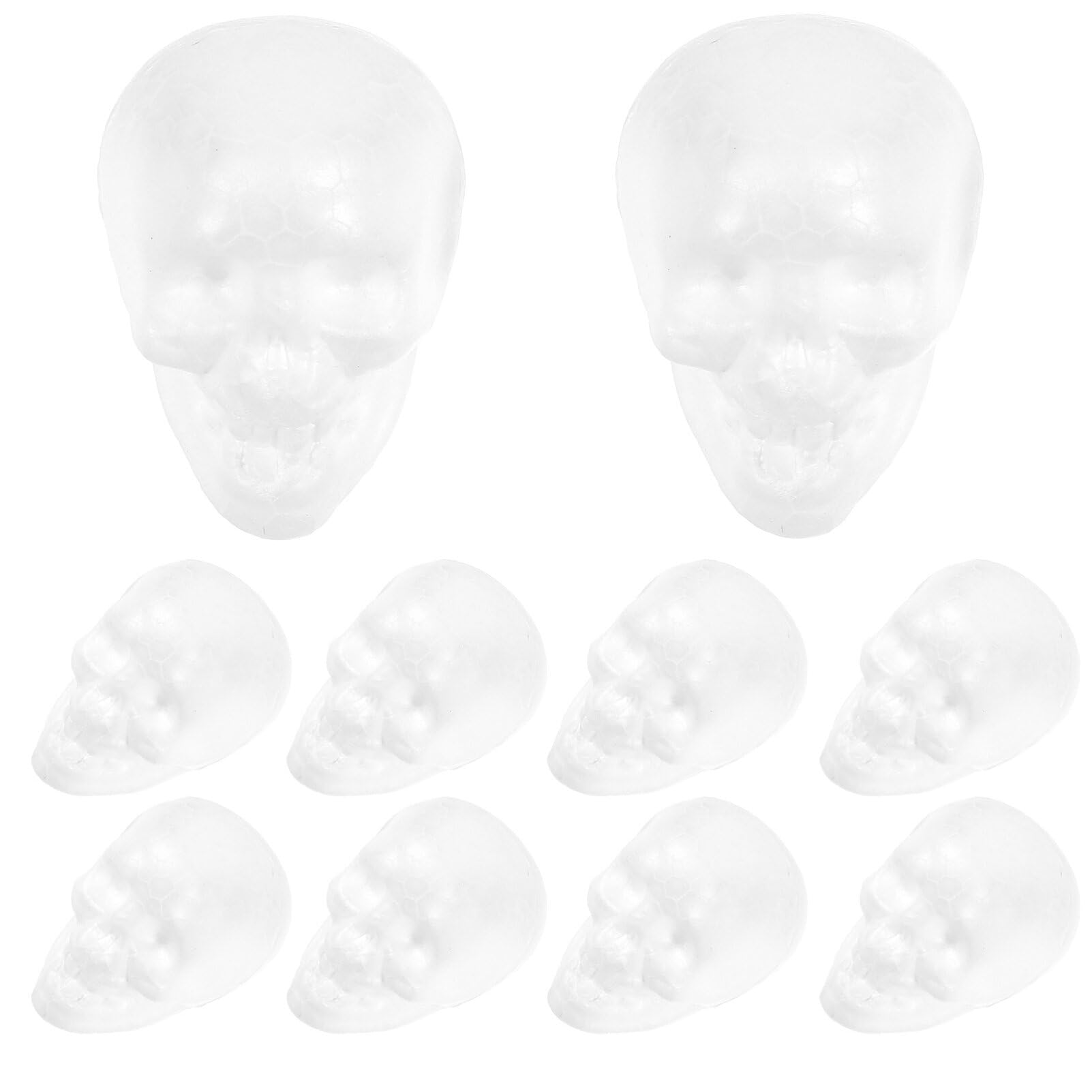 Amazon.com: ABOOFAN Mini Skulls 25pcs White Foam Skull Shape ...
