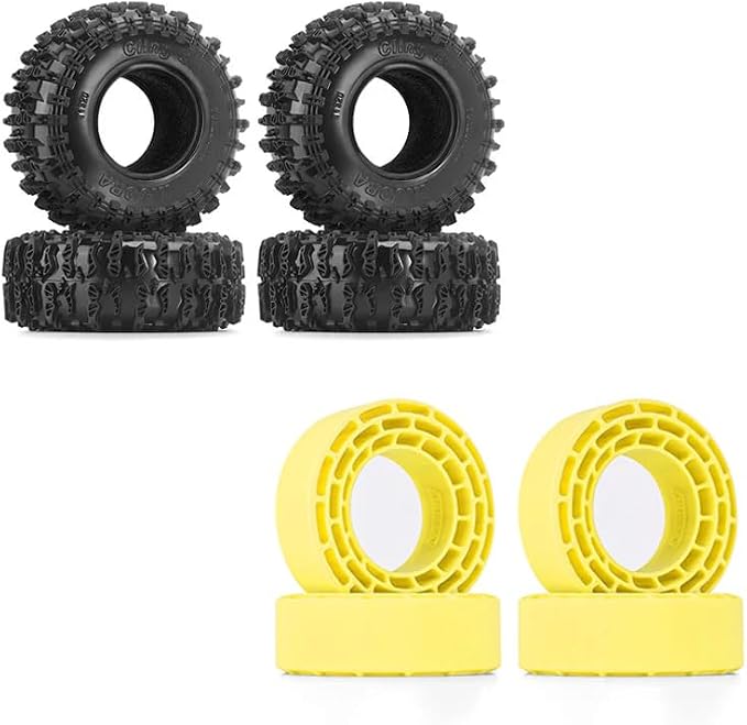 Amazon.com: INJORA 1.3 Silicone Rubber Inserts and Cling On Tires for ...