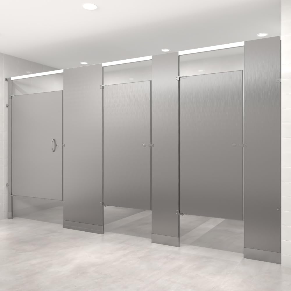Amazon.com: Hadrian Bathroom Partition - Stainless Steel - Overhead Braced (Between Walls RH-3 ...