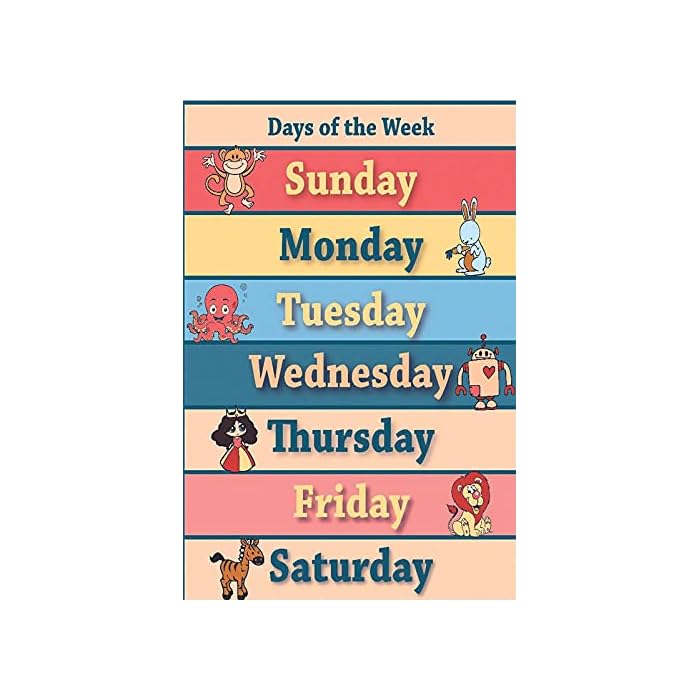 Buy Days of The Week Poster|Sticker Poster|Early Learning Educational ...