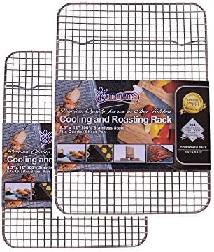 Amazon.com: KITCHENATICS Heavy Duty Small Oven Cooling Racks for ...
