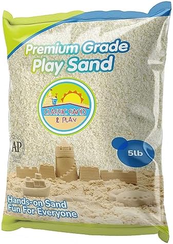 Classic Sand and Play Sand for Sandbox, Table, Therapy, and Outdoor Use ...