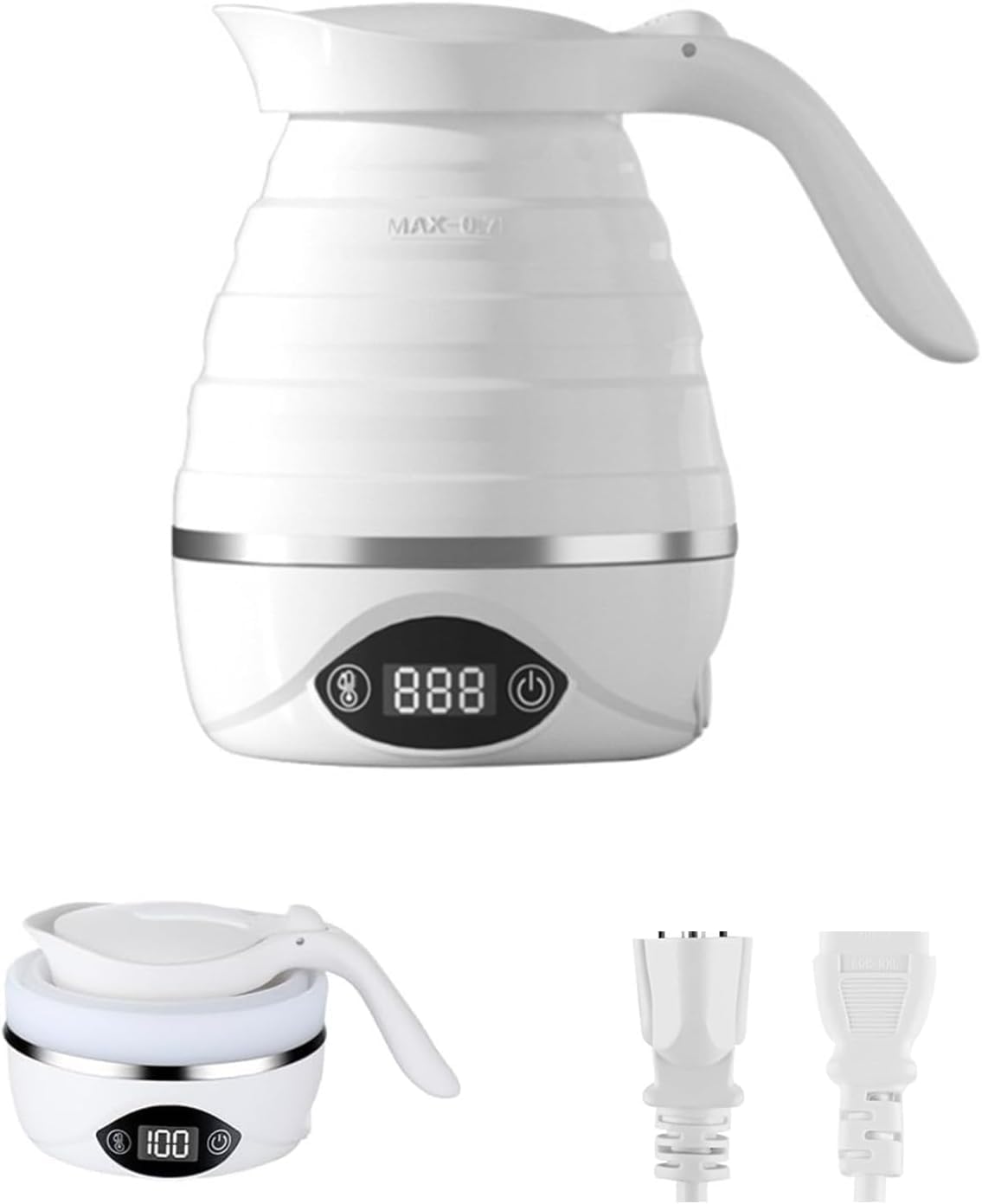 Amazon.com: AUCOO Foldable Electric Kettle 0.8L | 100-240V Dual Voltage ...