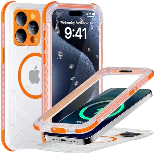 Amazon.com: Temdan Magnetic for iPhone 15 Pro Case Waterproof,Built-in ...