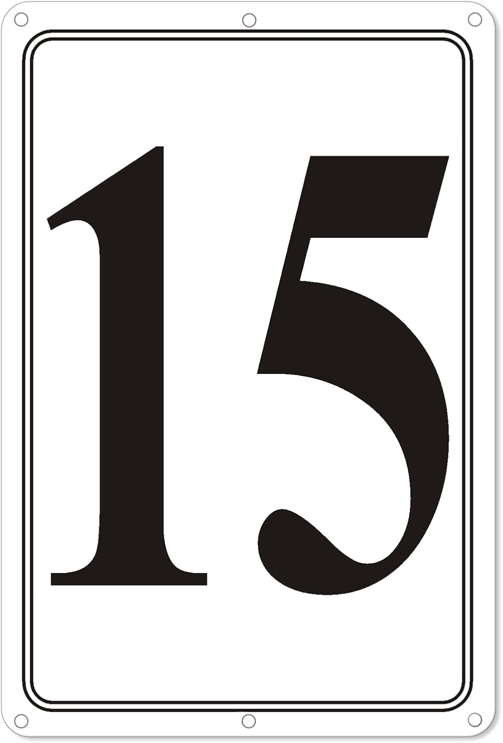 Amazon.com: i-CowFun Premium Aluminum Number Signs 15, Metal 12" X 8 ...