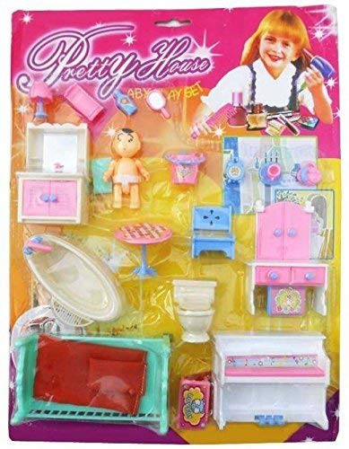 ToyS Factory Pretty House Furniture Kit and Room Play Set for Kids, 19 ...