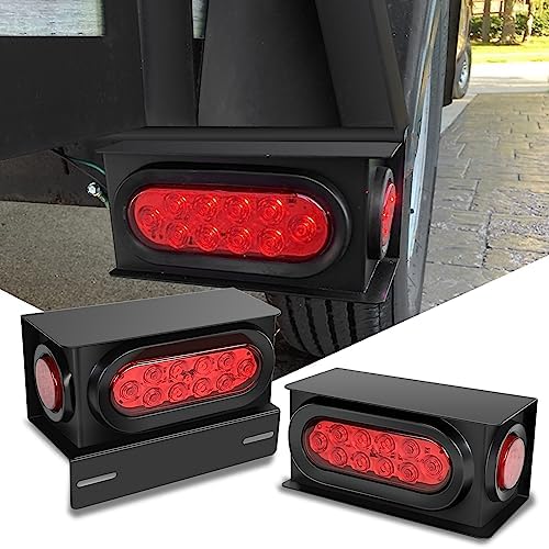 Amazon.com: FSBCGT 2PCS Trailer Lights Welded Mount Steel Boxes Housing ...
