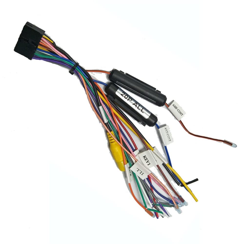 Amazon.com: Universal Car Stereo 20 Pin Wiring Harness Connector ...