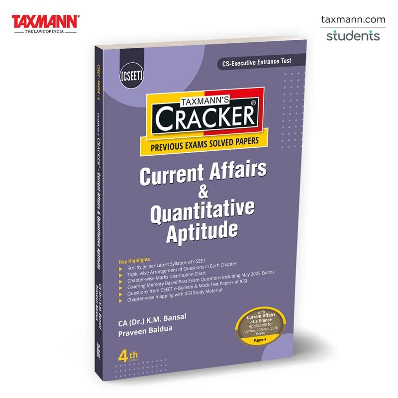Taxmann's CRACKER Combo for CSEET Exams | New Syllabus | July /Nov ...
