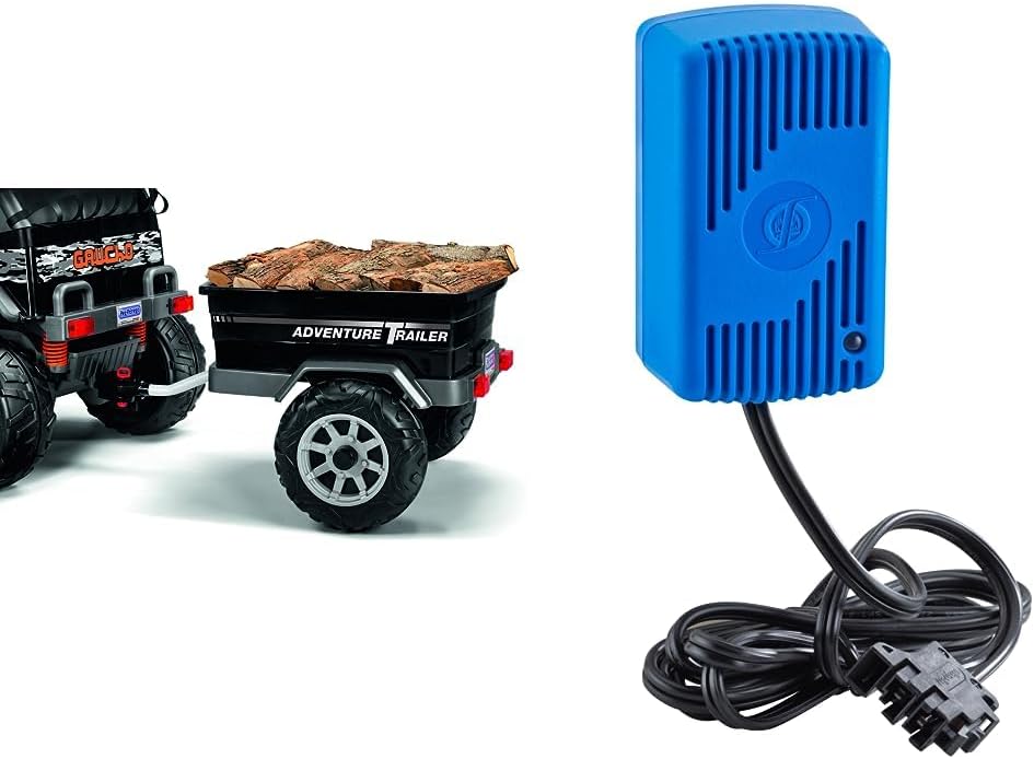 Amazon.com: Peg Perego Adventure Trailer Ride On and 12V Quick Charger ...