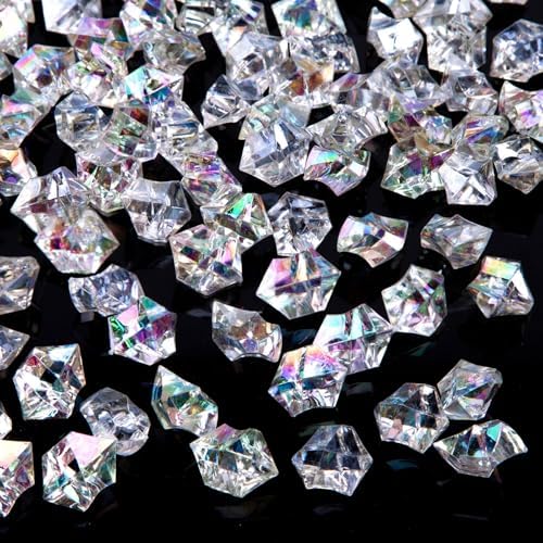 Amazon.com: DomeStar 1000PCS Diamond Decorations, Clear Fake Diamonds ...