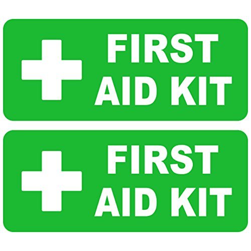 Amazon.com: Two Pack First Aid Kit Inside Sticker Decal Vinyl Emergency ...