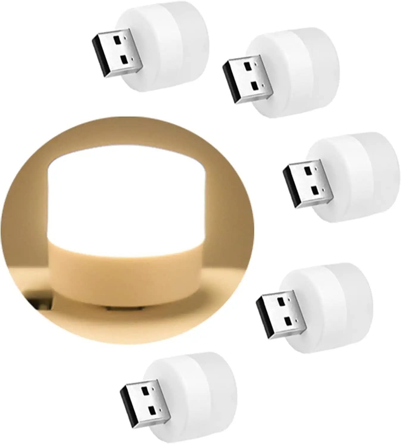 Warm Mini Portable USB LED Light (Set of 4) : Amazon.in: Computers ...