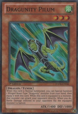Amazon.com: Yu-Gi-Oh! - Dragunity Pilum (HA04-EN046) - Hidden Arsenal 4 ...