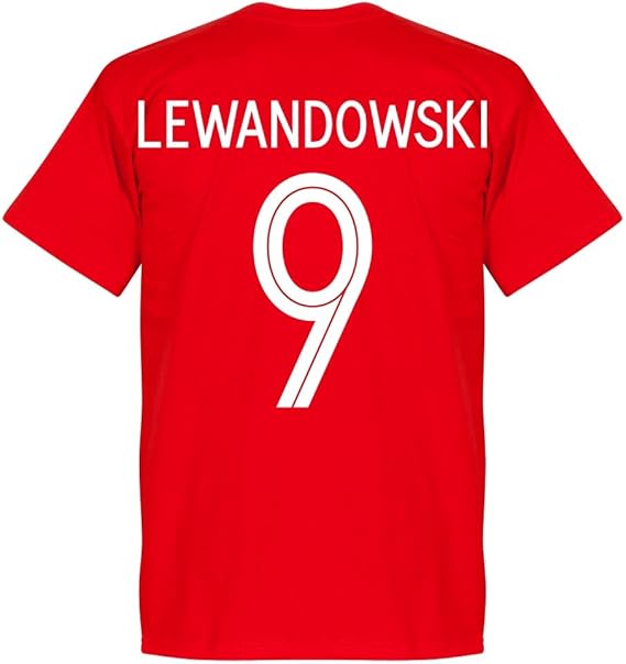 Poland Lewandowski 9 Team Tee - Red - XXL : Amazon.ca: Sports & Outdoors