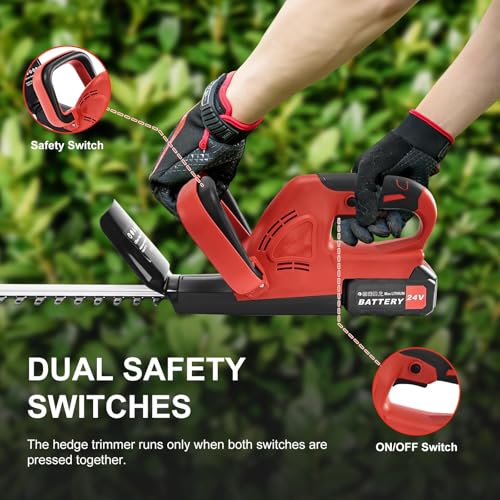Cordless Hedge Trimmer Electric Hedge Cutter with 850W Motor Heavy Duty ...