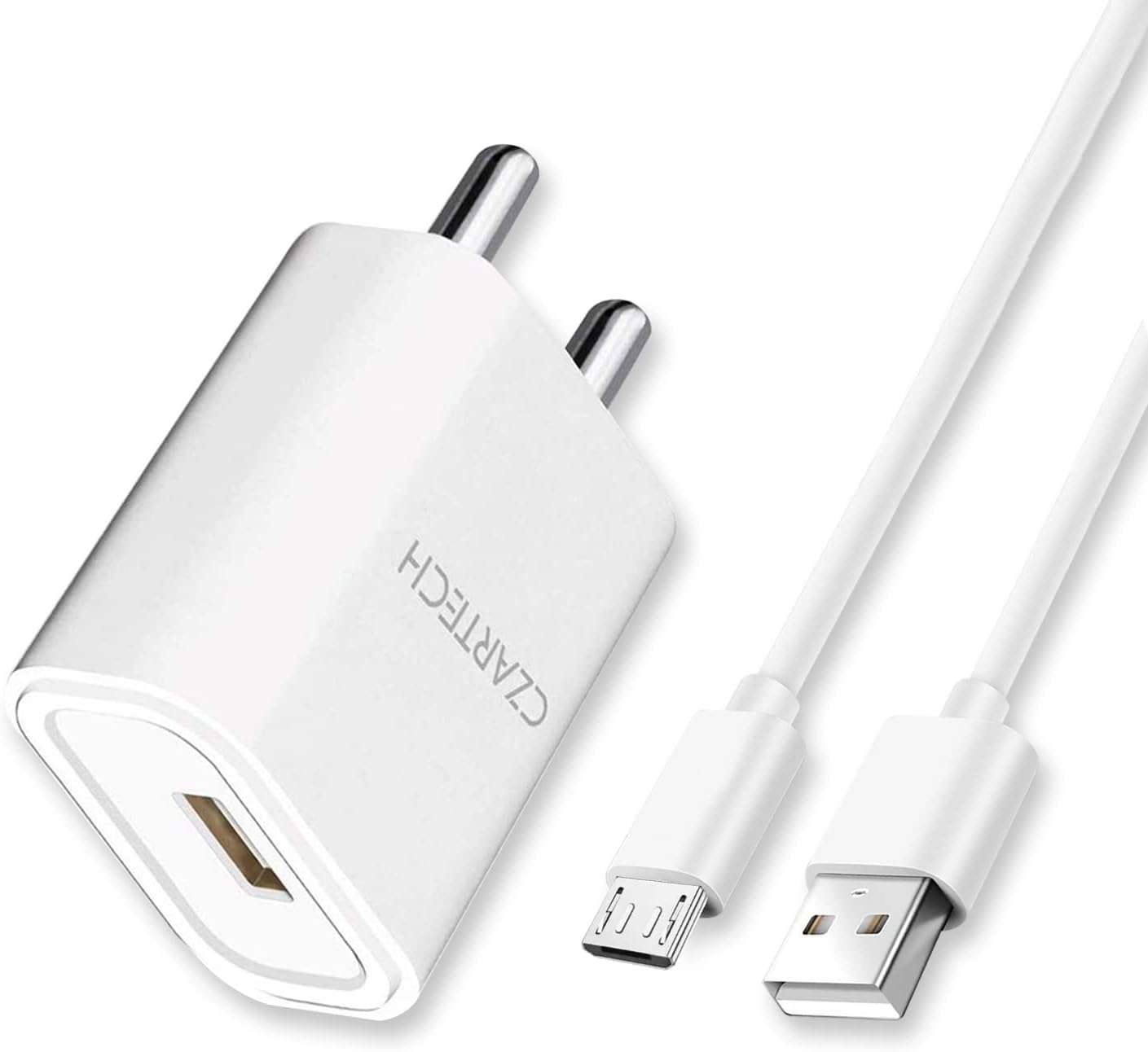 CZARTECH 2.1 Amp 10W Micro USB Wall Charger Fast Charging Power Adapter ...