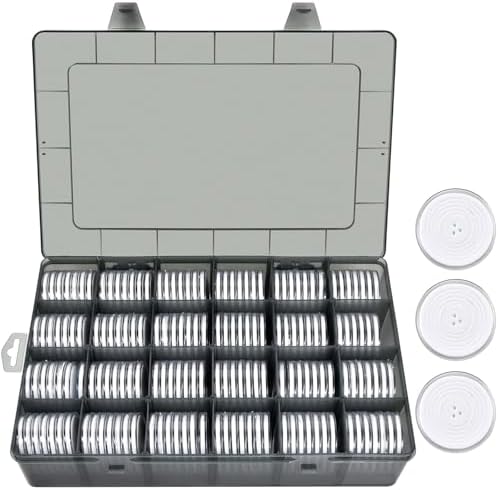Amazon.com: FULLCASE Coin Capsules 46mm with Foam Gasket and Plastic ...