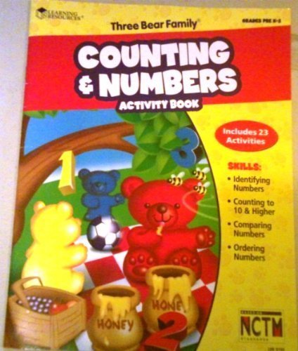 Counting and Numbers Activity Book, Three Bear Family, Grades pre k-2 ...