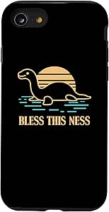 Amazon.com: iPhone SE (2020) / 7 / 8 Loch Ness Monster Pun, Bless This Ness, Cryptid Nessie Case ...