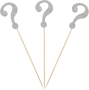 Amazon.com: Silver Question Mark Centerpiece Sticks, 12-Pack Table ...