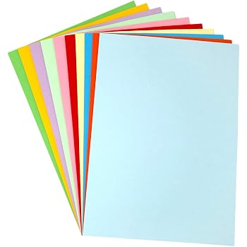 Coloured Paper,100 GSM Pastel Paper,100 Sheets A4 Pastel Paper for ...