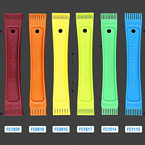 puxyblue FCR6 Fin Comb Tool Set For AC Fin Comb Straighten Evaporator ...