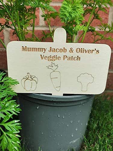 Personalised Wooden Veggie Patch Sign : Amazon.co.uk: Handmade Products