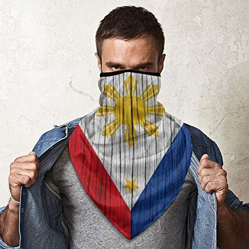 Philippines Wooden Texture Philippine Flag Filipino Bandana Face Dust ...