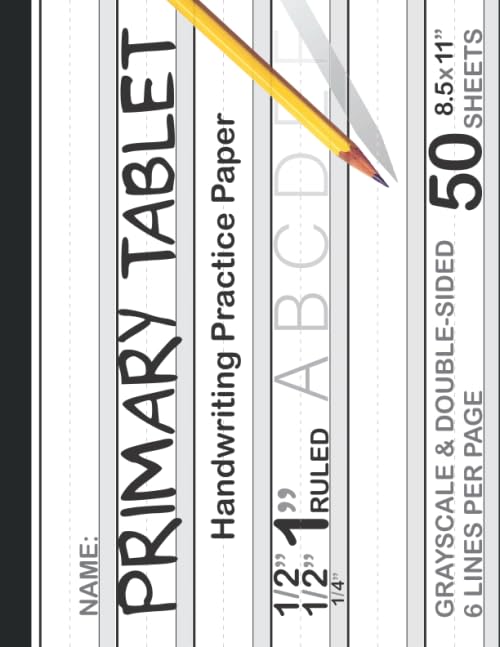 Primary Tablet 1" Ruled, 50-Sheet, 11" x 8.5" Horizontal, 6 Practice ...