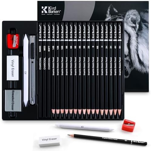 Kird Barken 24PCS Sketching & Drawing Pencil Set – Graphite (14B–5H ...
