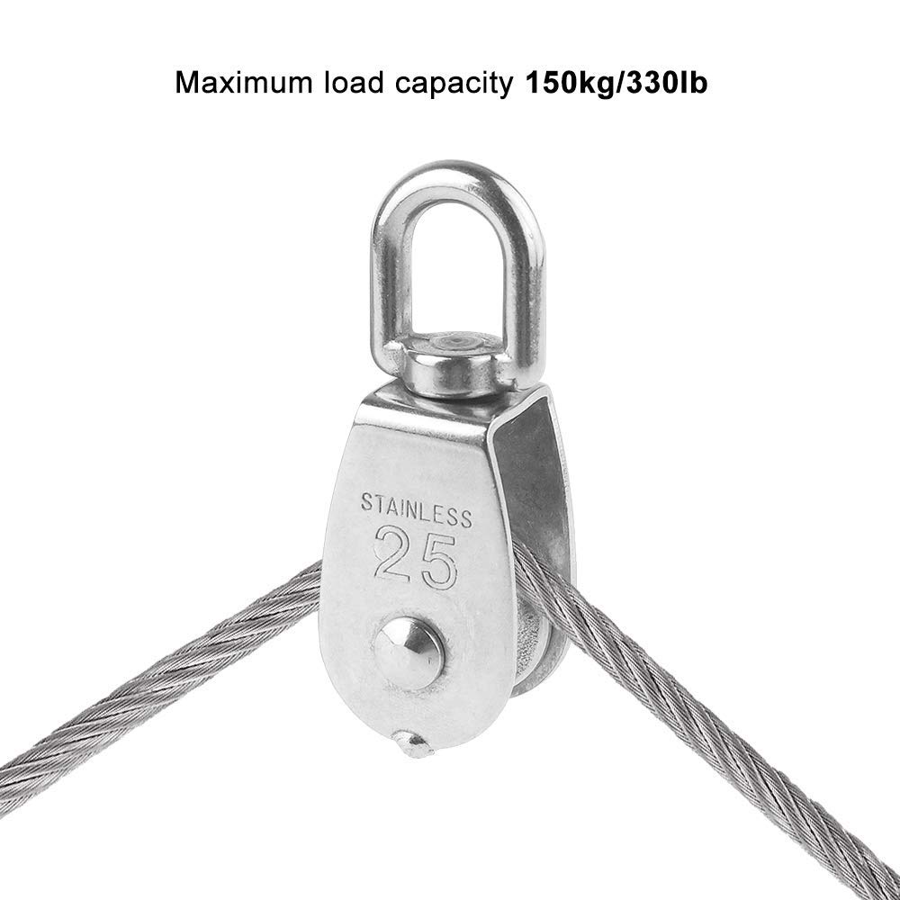 Snapklik.com : Rocaris 6 Pack M25 Lifting Single Pulley Roller Loading ...