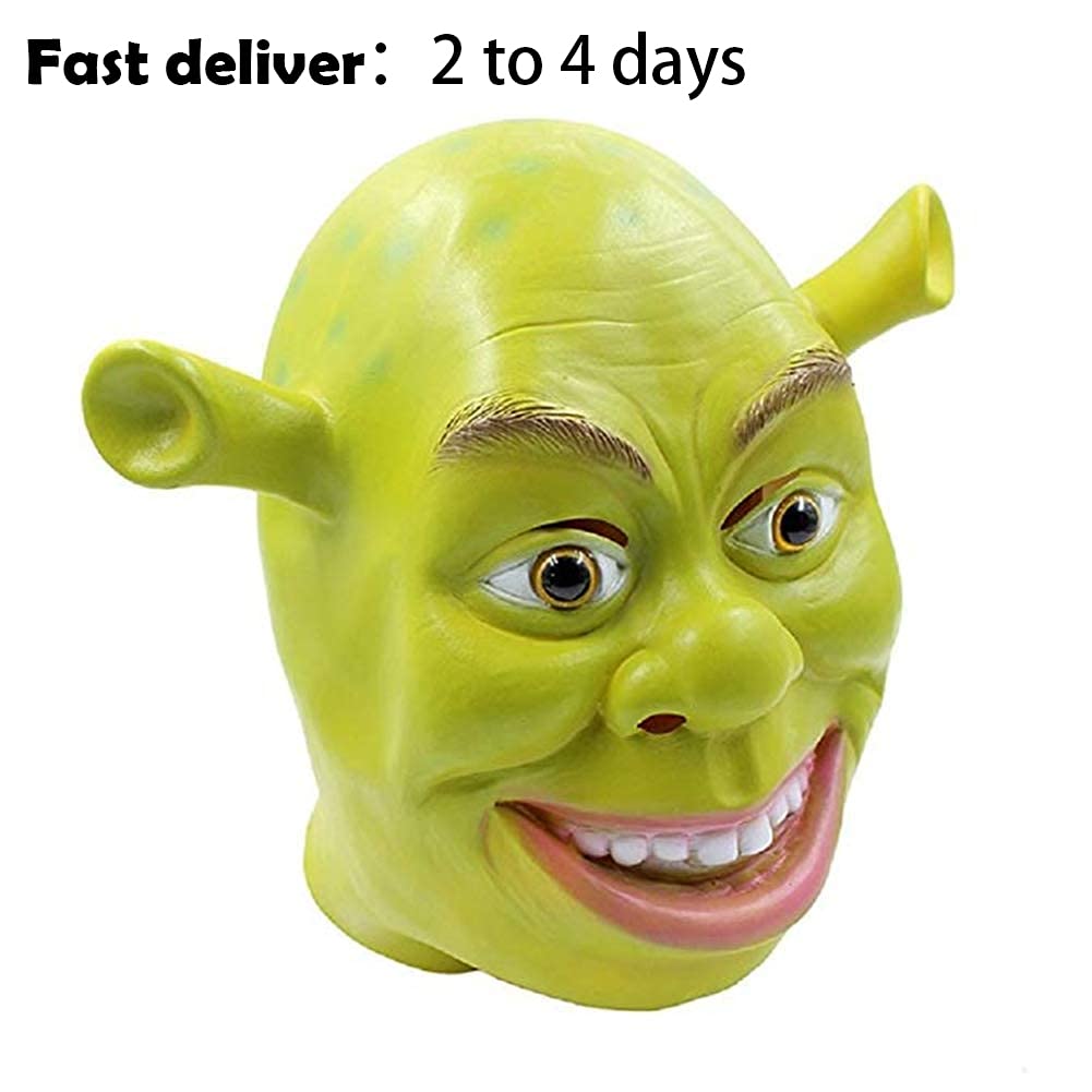 Buy Shrek Mask | Full Head Green Adult Shrek Latex Masks | Halloween ...