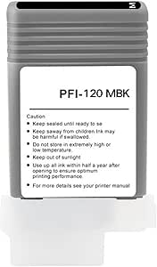 Amazon.com: PFI-120MBK 130ml Matte Black Pigment Ink Tank Cartridges Compatible with Canon PFI ...