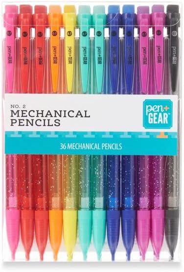 Amazon.com : Pen Gear Mechanical Pencils, Glitter, 36 Count : Office ...