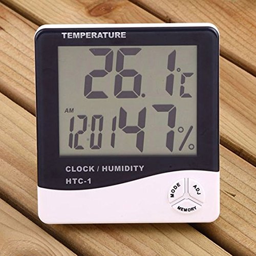 MCP Digital Room Thermometer with Humidity Indicator And Alarm Clock ...