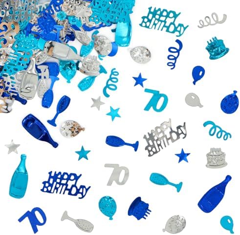 Amazon.com: Giftota Happy 70th Birthday Confetti - 100g / 3.53oz Number ...