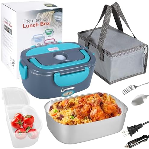 Amazon.com: PHIWILLS 80W Electric Lunch Box 1.5L Container Food Warmer ...
