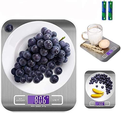 Amazon Basics Stainless Steel Digital Kitchen Scale with LCD Display ...