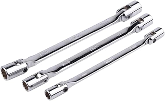 3 Pack Swivel Head Flexible Socket Wrench Set Metric Double 12 Point ...