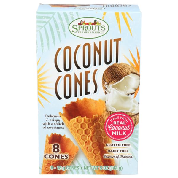 Amazon.com: Sprouts Coconut Cones 5 oz. | Gluten and dairy free - Good ...